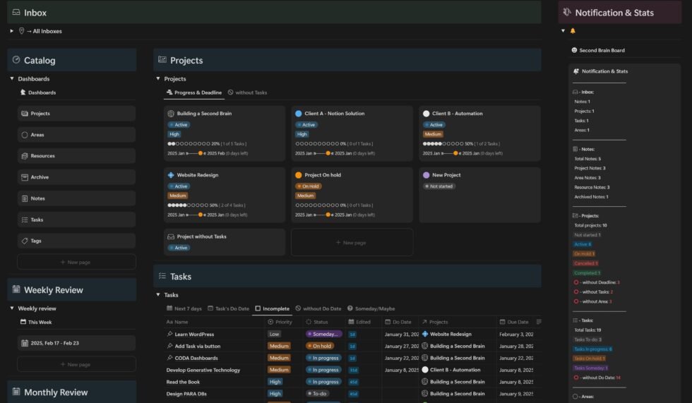 Notion Templates | Dejan's Flow Spark World
